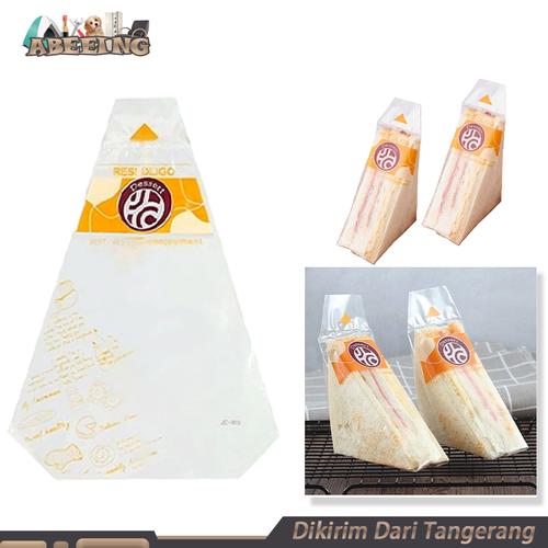 Jual Isi 100 Kemasan Plastik Sandwich Plastik Sandwich Segitiga Praktis ...