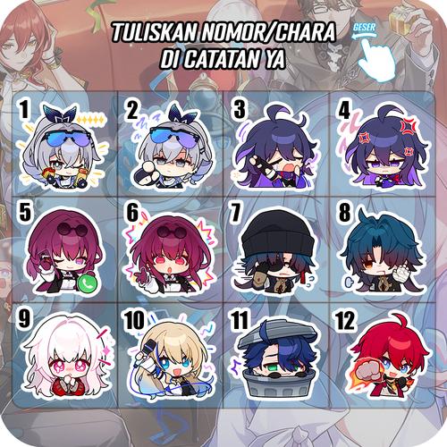 Jual Stiker Glossy Honkai Star Rail HSR 02, Sticker Anime Lucu HP ...