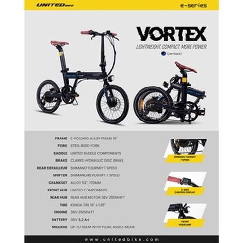 Jual Sepeda Lipat United Listrik VORTEX E-bike Folding 16Inch United ...