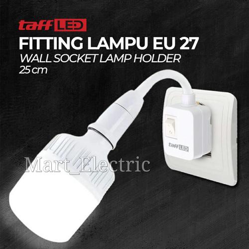 Jual FITTING LAMPU E27 FLEKSIBEL PANJANG 25 CM / WALL SOCKET LAMP ...