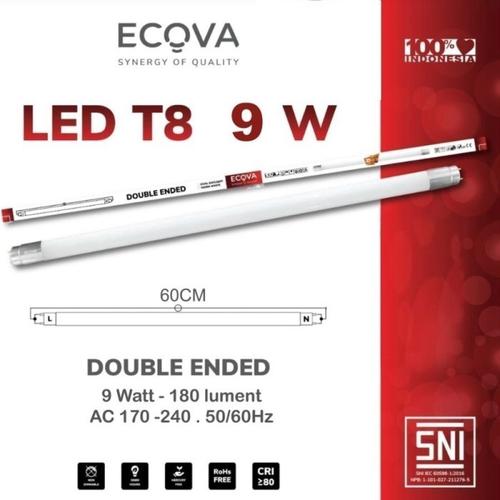 Jual ECOVA Lampu TL LED Tube Light Neon T8 9W 60CM - Putih - Jakarta ...