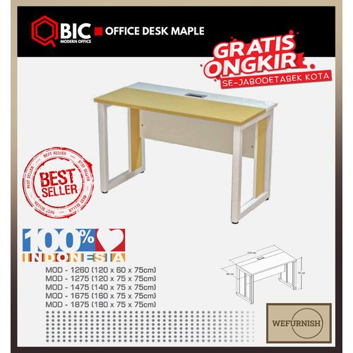 Jual Meja Kerja Staff Kantor QBIC Maple - 120x60x75, Tanpa Laci - Kab ...