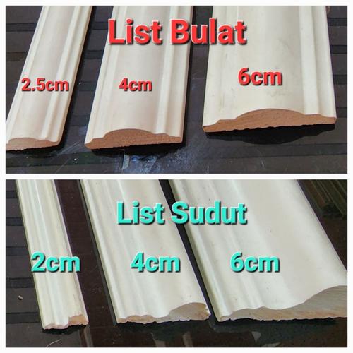 Jual List Profil wallmoulding/ list moulding Bahan PVC 2.4meter - List ...