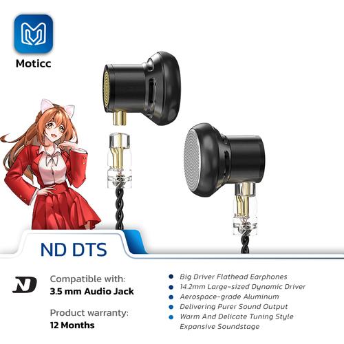 Jual ND DTS with Mic Earbud Earphone High Performance 14.2mm Dynamic ...