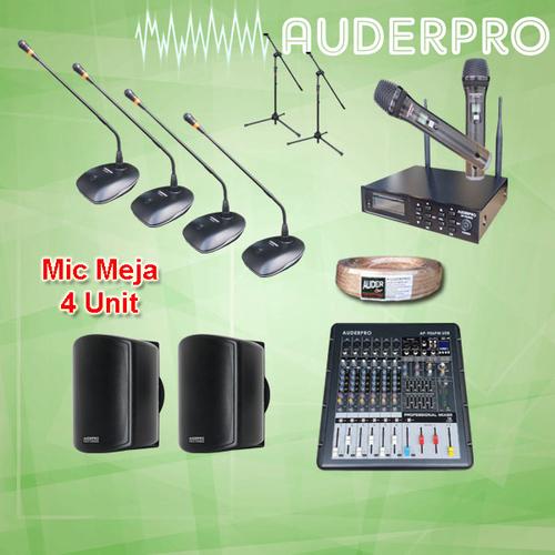 Jual PAKET SOUND SYSTEM MIC MEJA RAPAT KABEL AUDERPRO 8 PAKAI 4 ...