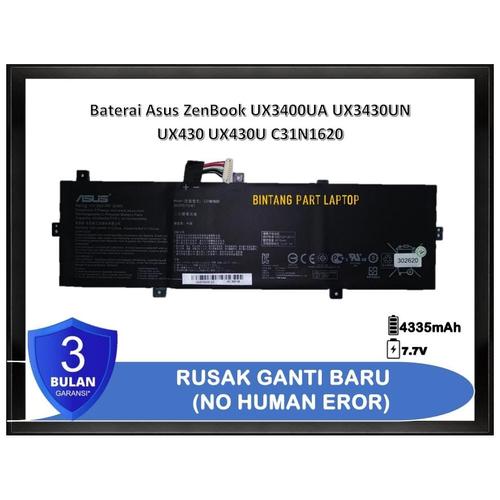 Jual Baterai Battery Batre ASUS ZenBook UX3400UA UX3430UN UX430 C31N1620 - Jakarta Pusat ...