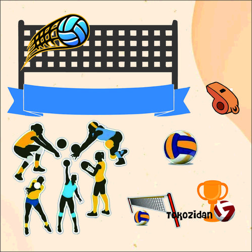 Jual Cake Topper Voli olahraga Tumpeng Ulang Tahun Custom Mini - Kota ...