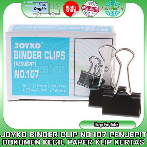 Jual BINDER CLIP 107 JOYKO PAPER KLIP KERTAS CLIPS KLIPS PENJEPIT ...