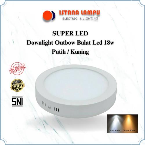 Jual Super led downlight outbow bulat led 18w Putih/Kuning - Kota ...