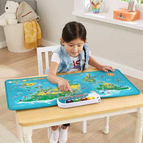 Jual LeapFrog Touch & Learn World Map Interactive Wall Map kids playset ...