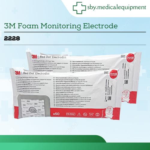Jual 3M Reddot Electrode 2228 Red Dot ECG Electrodes Monitoring Foam ...