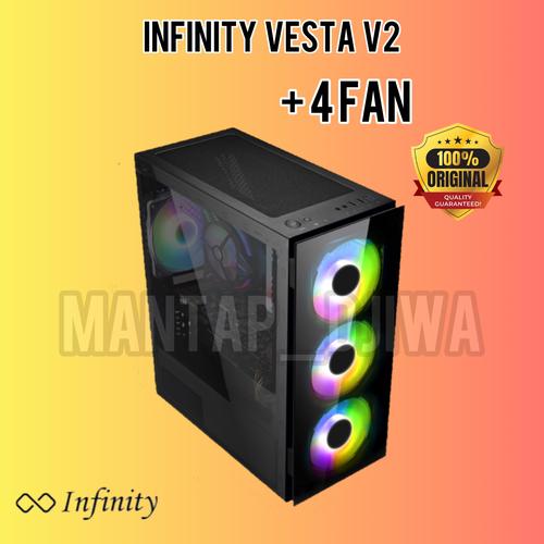 Jual Include 4 fan Infinity Vesta V2 matx PC Casing Case Chassis - Kota ...