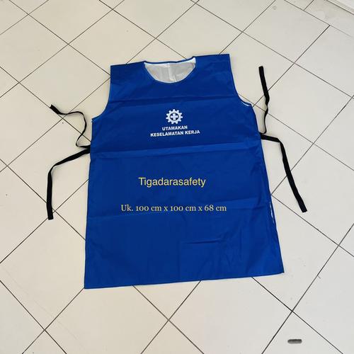 Jual Apron Celemek Semprot Parasut Ponco Bahan Parasut Dua Sisi - Biru ...