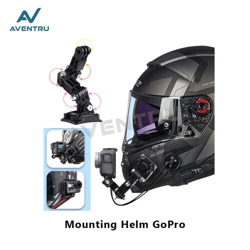 Jual Helmet Front Chin Vlog Clamp Mounting Mount Helm GoPro Camera ...