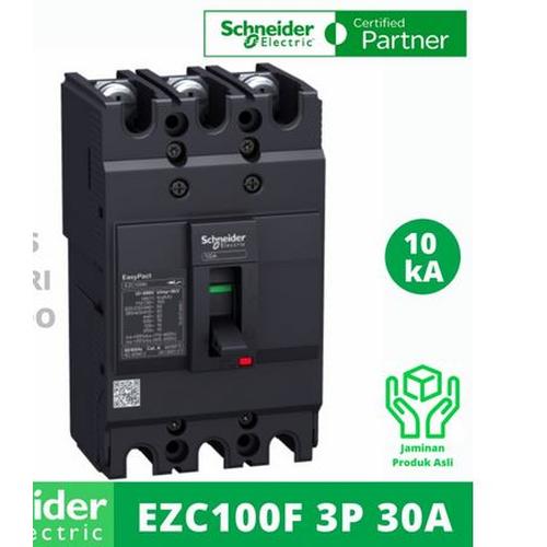 Jual MCCB 3 Phase 30 Ampere 3p 30a Original SNI Schneider EasyPact EZC100F - Jakarta Pusat ...