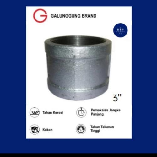Jual SOK BESI 3" SOCKET SHOCK SOCK SAMBUNGAN LURUS BESI GALVANIS 3 inch ...