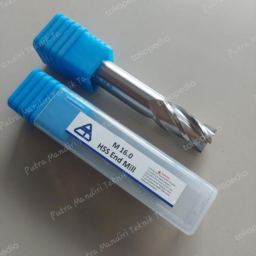 Jual Endmill HSS 16mm ujung 4flute panjang standar 90mm - Kab ...
