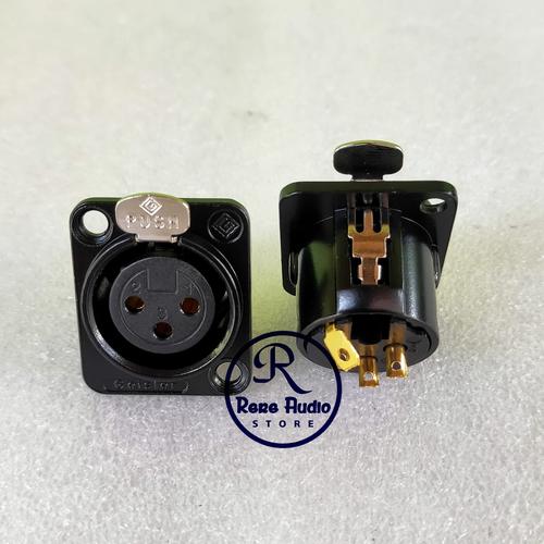Jual Soket CANON Bodi / Socket CANNON Body Besi XLR Kaki Gold ...