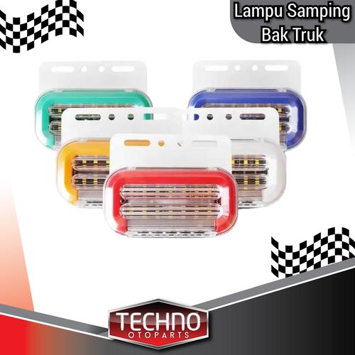 Jual Lampu Led Samping Bak Truk 24v Model Oval 2 Warna Sein Running Light - Biru, 12 volt - Kab ...