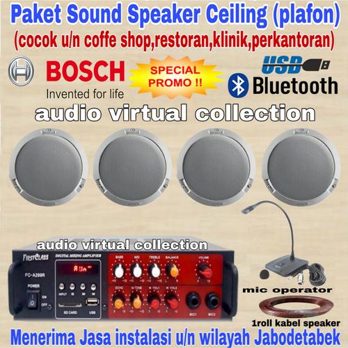 Jual Paket sound speaker Ceiling BOSCH + mic operator isi 4pcs ...