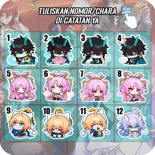 Jual Stiker Glossy Honkai Star Rail HSR 03, Sticker Anime Lucu Murah ...