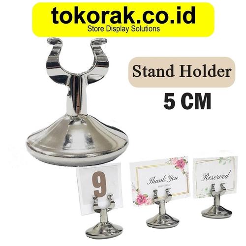 Jual STAND CARD MINI HOLDER EDELMANN 5 CM MENU NOMOR MEJA 5CM STAINLESS ...