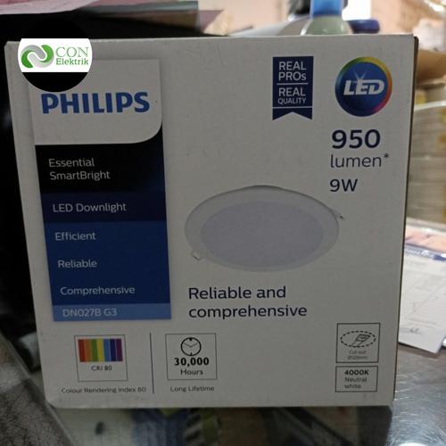 Jual LAMPU DOWNLIGHT LED PHILIPS 9W 9 WATT DN027B G2 950 Lumen - PUTIH ...
