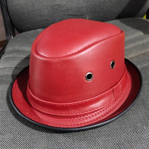 Jual Topi Kulit Asli Pria Dewasa Topi Tompi Fedora Model Koboi Warna ...