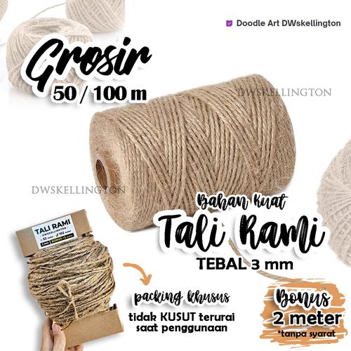 Jual Tali Rami 3mm Hemp Roll Meteran Grosir Vintage Tambang Craft Goni ...