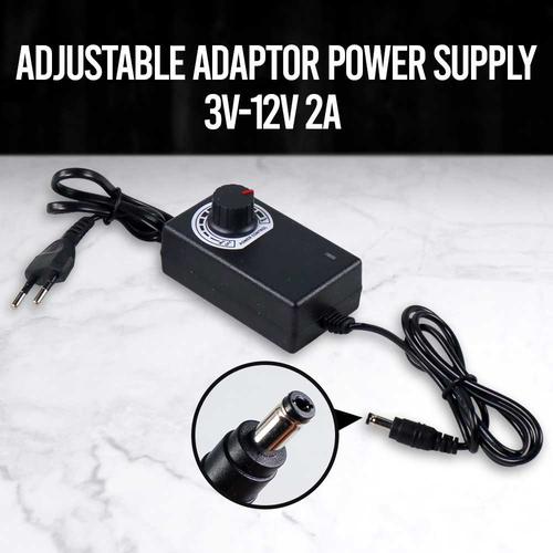 Jual Power Adaptor DC Supply Adjustable 3V 5V 12V 2A EU Lampu Pompa ...