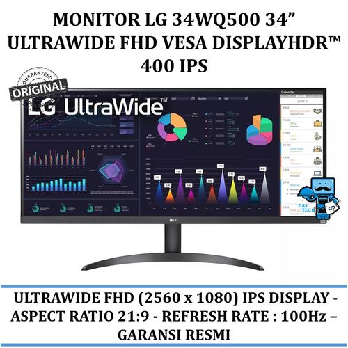 Jual Monitor Lg 34wq500 34” Ultrawide Fhd Vesa Displayhdr 400 Ips ...