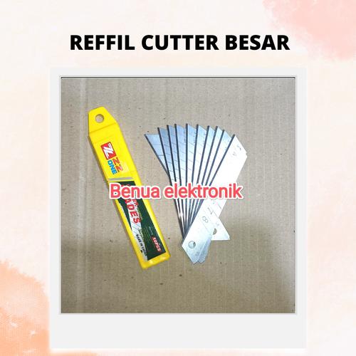 Jual Isi Reffil BESAR Cutter Besar/ isi Cutter Besar 1 Tube isi 10 Pcs ...