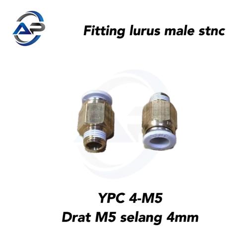 Jual fitting lurus male stnc YPC 4-M5 selang 4mm drat m5 - Jakarta ...