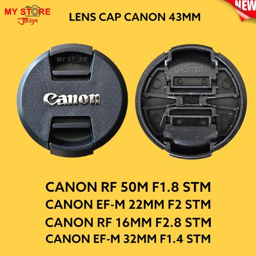 Jual Lens cap canon 43mm RF 50mm f1.8 16mm f2.8 EF-M 22mm f2 32mm f1.4 ...