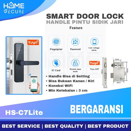 Promo HOMS Smart Door Lock Finger Print / Smartlock Handle Pintu ...