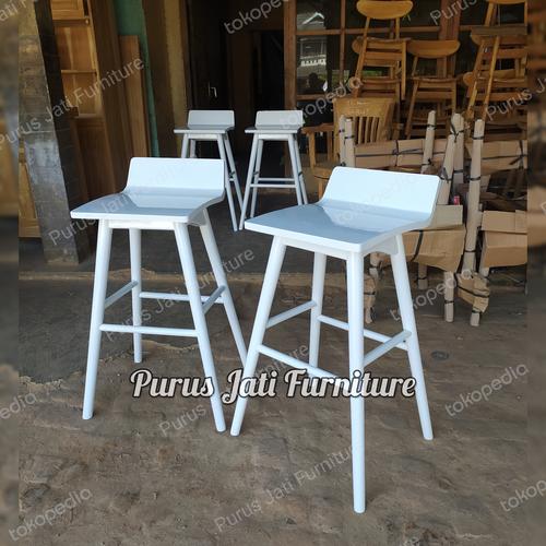 Jual Kursi Bar Stool Cafe Cat Duco Warna Putih Model Minimalis Modern ...