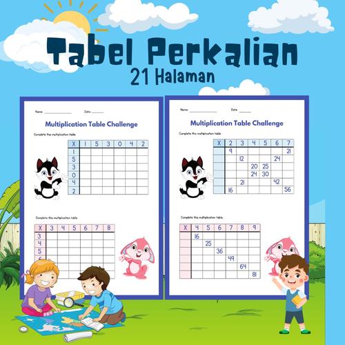 Jual Worksheet Tabel Perkalian Matematika SD tinggal Print - Kota ...