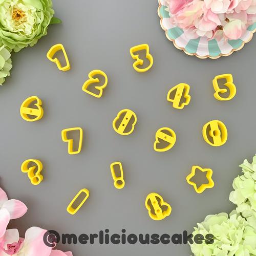 Jual Grande Chubby Numbers and Symbols Cutter Fondant Mold Cake Kue ...