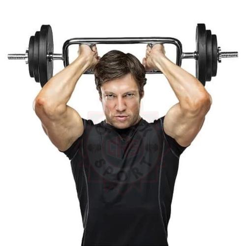 Jual Barbel Tricep Set + Beban Barbel Stik Oval Tricep Bar Besi - Plate ...