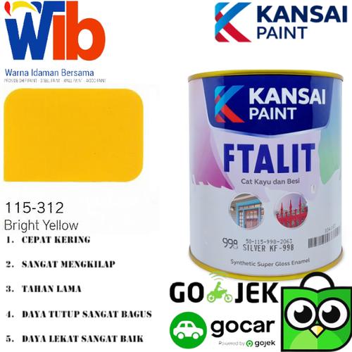 Jual KANSAI Ftalit Cat Besi & Kayu Gloss 1 Kg / Bright Yellow 115-312 ...