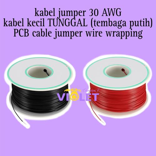 Jual Kabel jumper 30 awg kecil tunggal tembaga putih PCB cable ...