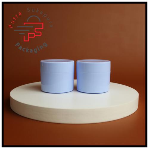 Jual pot pp spatula 15gr biru/pot cream 15gr spatula/pot kosmetik 15gr ...