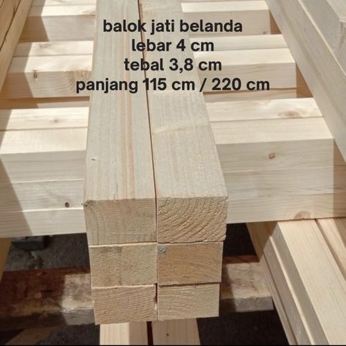 Jual balok / kaso jati belanda 4x4 - panjang 110 cm - Kota Surabaya ...