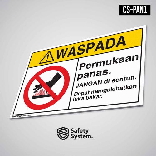 Jual Safety Sign Rambu K3 PVC - Waspada Permukaan Panas Menyebabkan ...