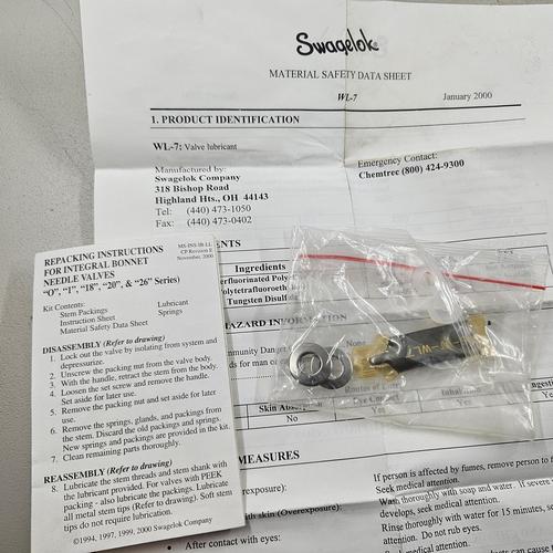 Jual Swagelok PFA-91K-16 WL7 WL-7 Packing Kit Integral Bonet Needle ...