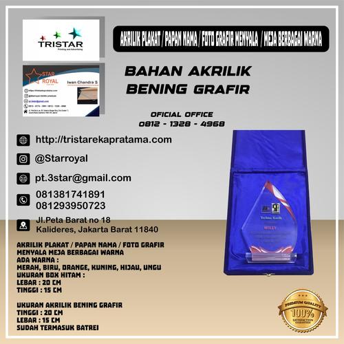 Jual Plakat Acrylic Ukuran 20cmx15cm /Akrilik/+BOX Bludru Premium ...