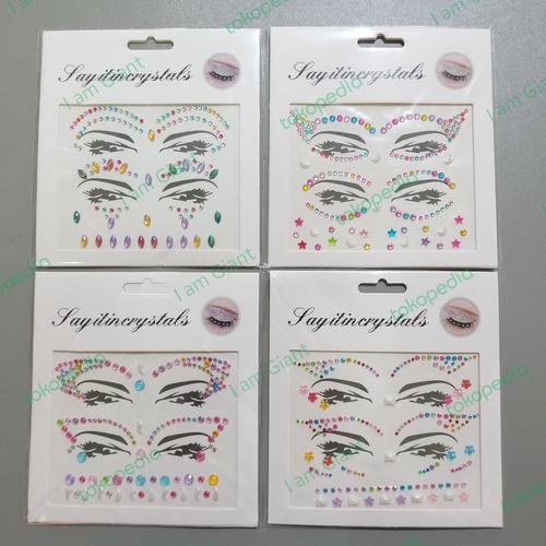 Jual sticker diamond swarovski untuk kulit muka wajah stiker - MIX ...