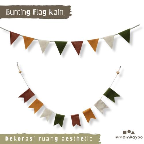 Jual Bunting Flag Kain Aesthetic Earth Tone - Nordic Wall Decoration ...