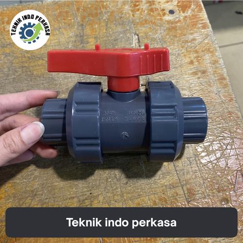 Jual Ball valve true union Pvc / Stop kran watermur drat 3/4" inch Dn ...