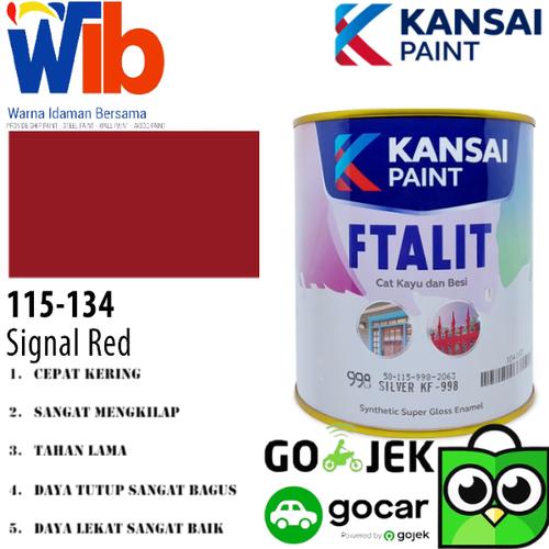Jual KANSAI Ftalit Cat Besi & Kayu Gloss 1 Kg / Signal Red 115-134 ...
